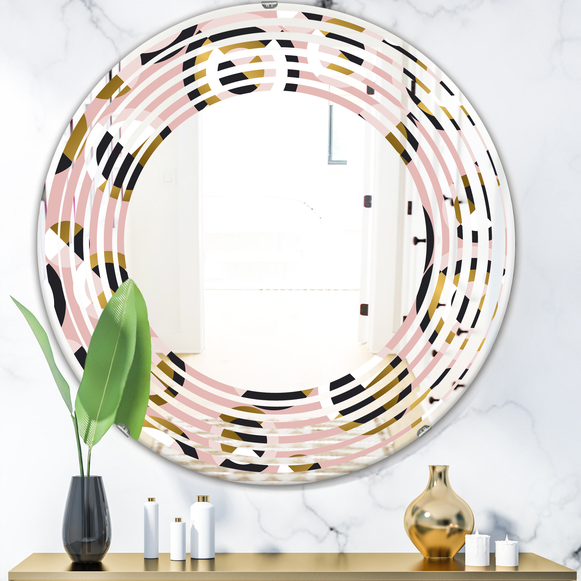 East Urban Home Wave Circular Geometric Shapes Modern Frameless Wall ...