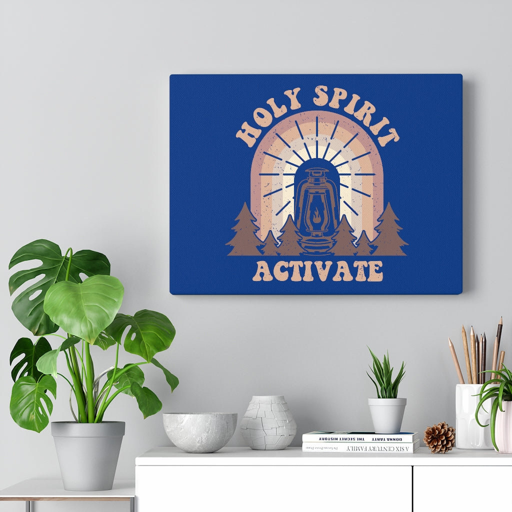Trinx Holy Spirit Activate Blue Christian Wall Art Bible Verse Print ...