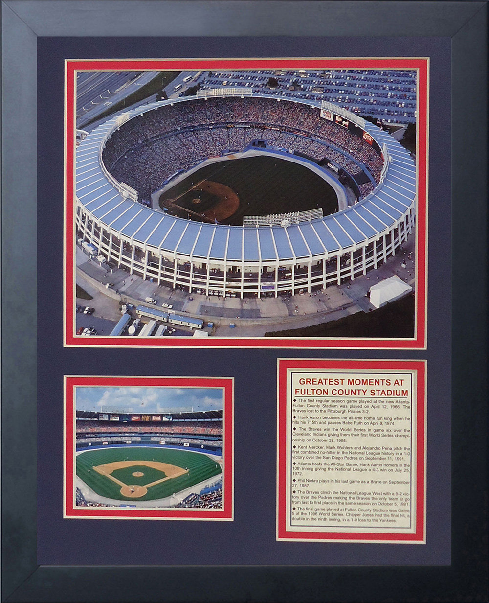 Legends Never Die Fulton County Stadium Framed Memorabilia | Wayfair