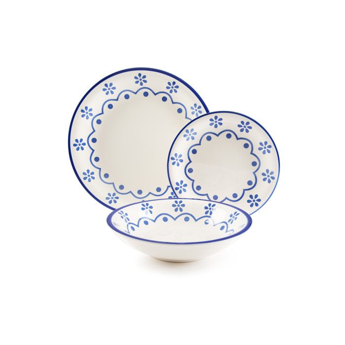 Excelsa Old Cottage Porcelain China Dinnerware - Set of 18 & Reviews ...