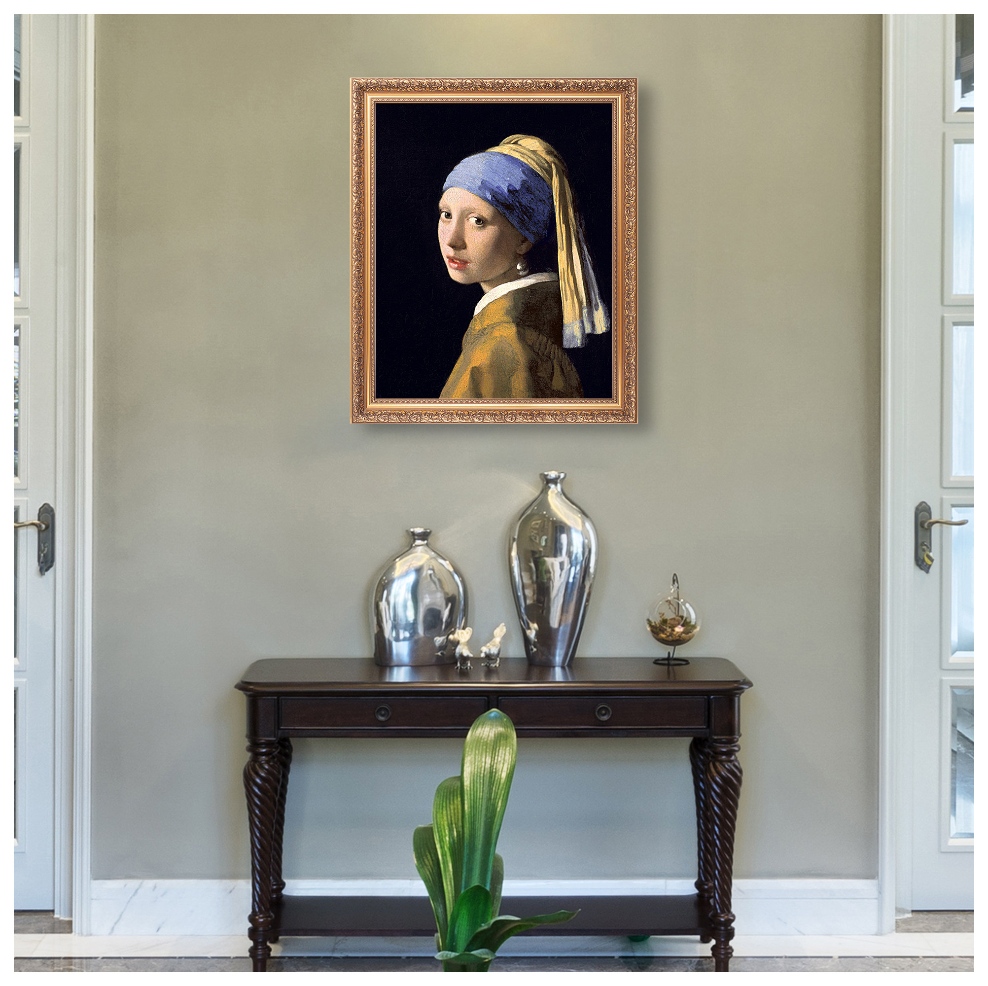 Vault W Artwork Girl with a Pearl Earring by Johannes Vermeer,Gold ...