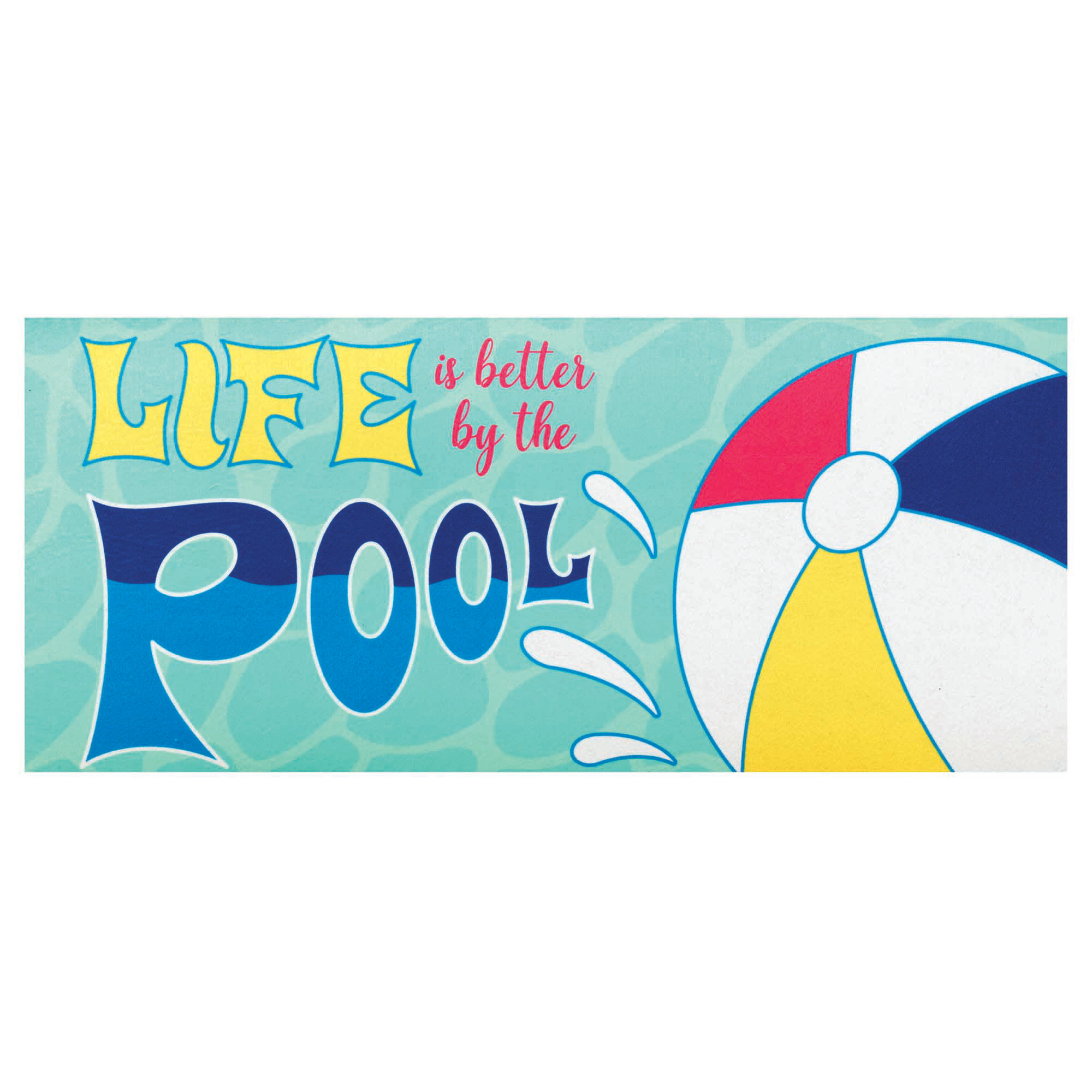 East Urban Home Doormat Insert Life Better By The Pool 22x10 & Reviews ...