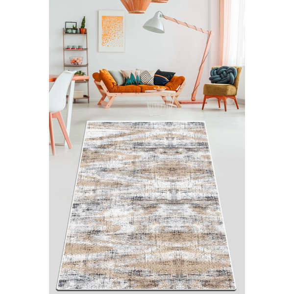 Bless international Black/White/Brown Rug | Wayfair