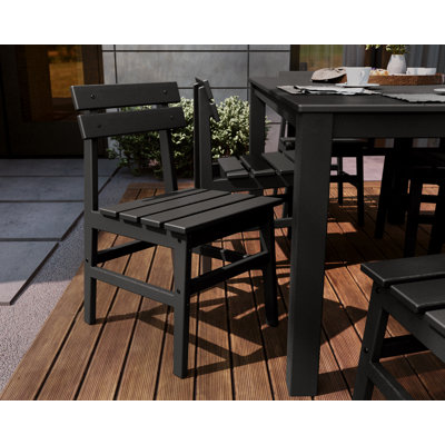 POLYWOOD® Modern Studio Plaza Chair 7-Piece Parsons Table Dining Set ...