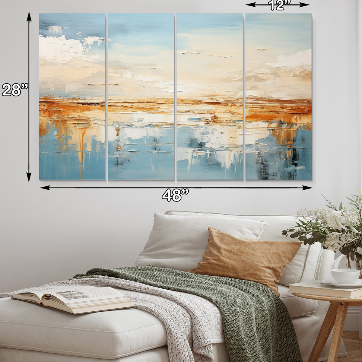 Dovecove Coastal Beach Sand Whispers II - Modern Metal Wall Decor Set ...