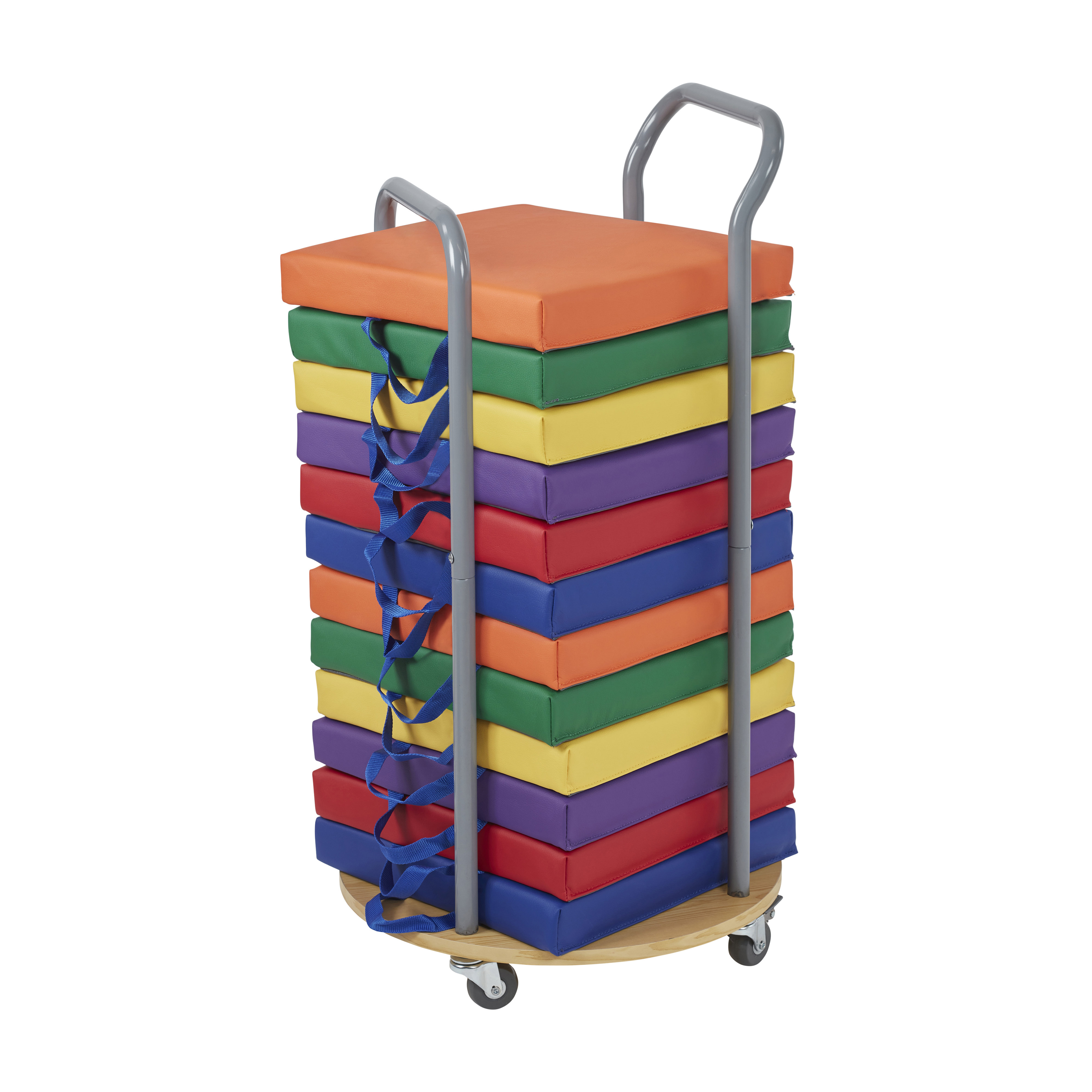 ECR4Kids Mobile Cushion Cart and SoftZone Square Floor Cushions ...