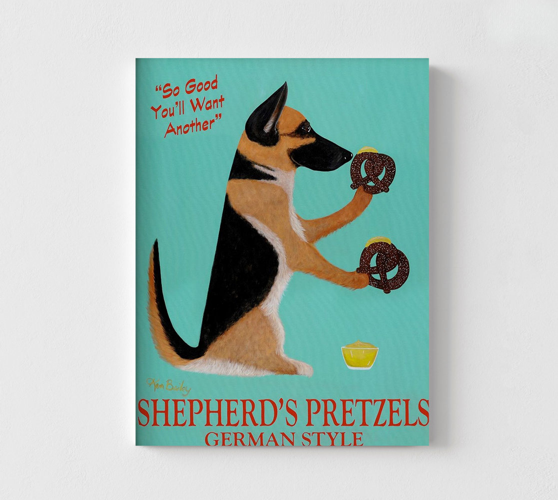 WeFrameArt Pretzel Poster Food Art Print, Restaurant Cafe Wall Art ...