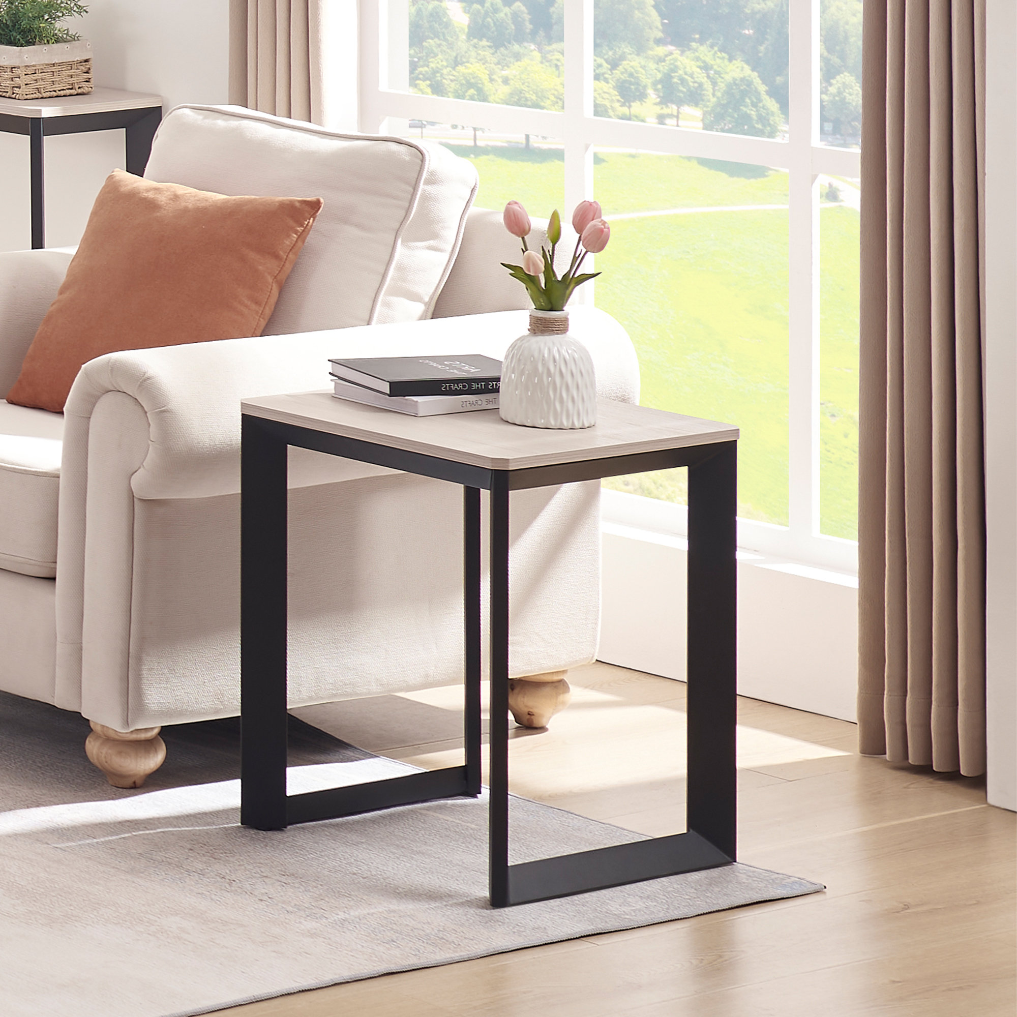 Ebern Designs Modern Triangular Pipe End Table - Wayfair Canada