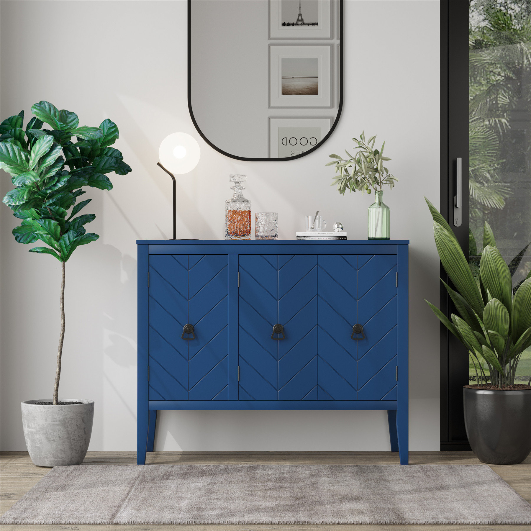 Longshore Tides Keddie Sideboard Accent Storage Cabinet Wooden Cabinet ...