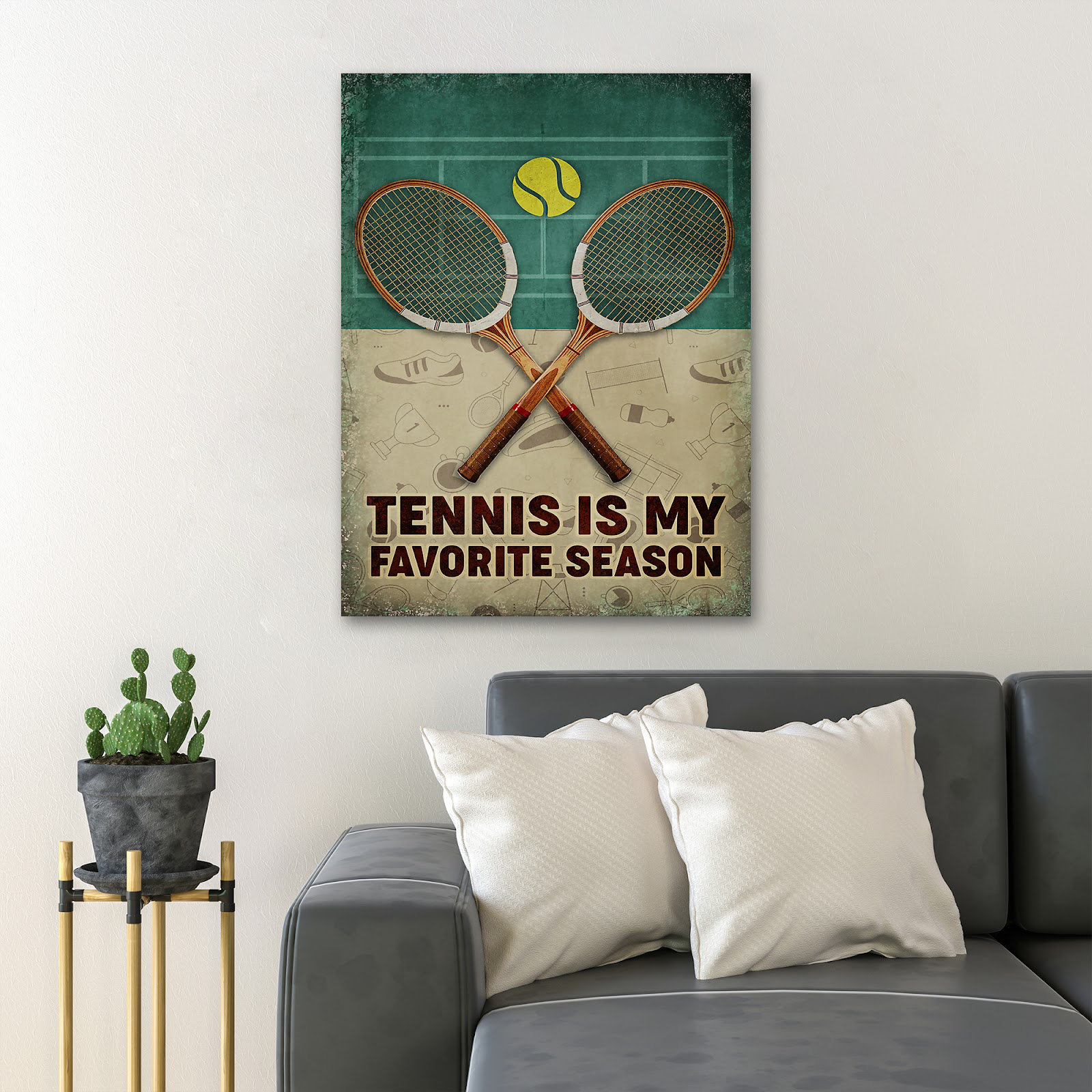 Trinx Tennis Rackets And Ball - Tennis Is My Favourite Season - 1 Piece ...