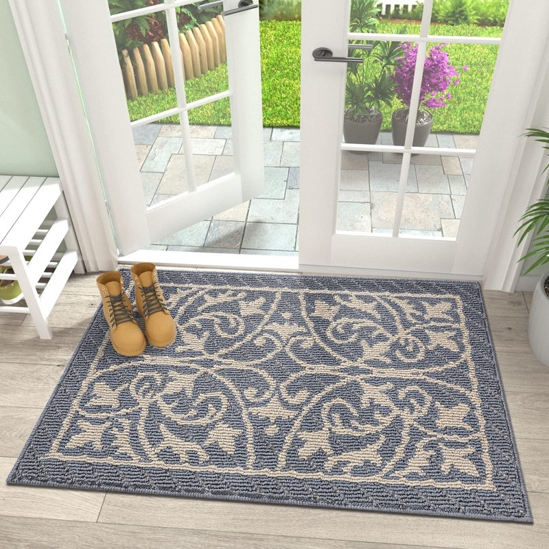 Winston Porter Non-Slip Floral Outdoor Doormat & Reviews | Wayfair