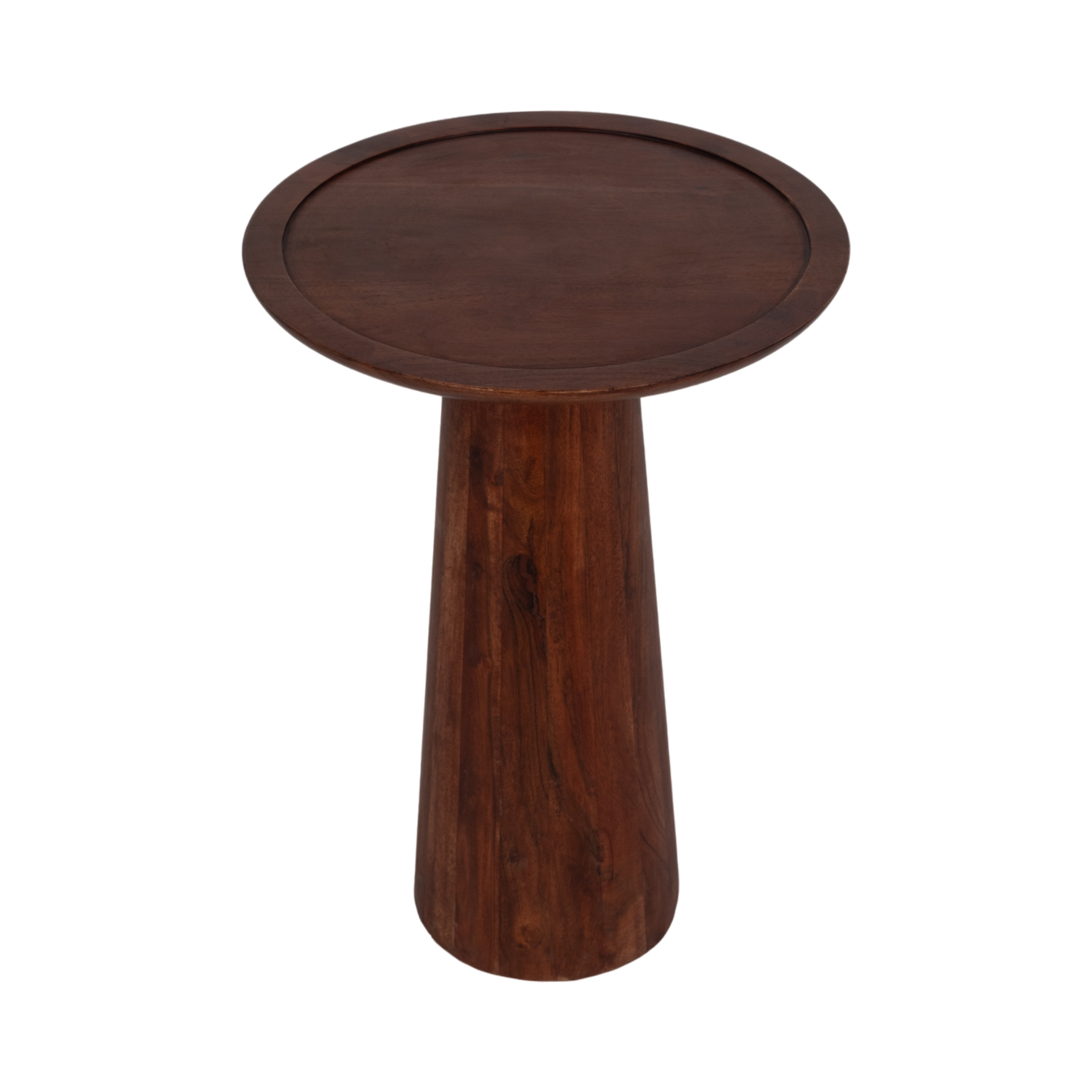 Joss & Main 23"H Acacia Wood Pillar Shaped Pedestal Abstract Side Table ...