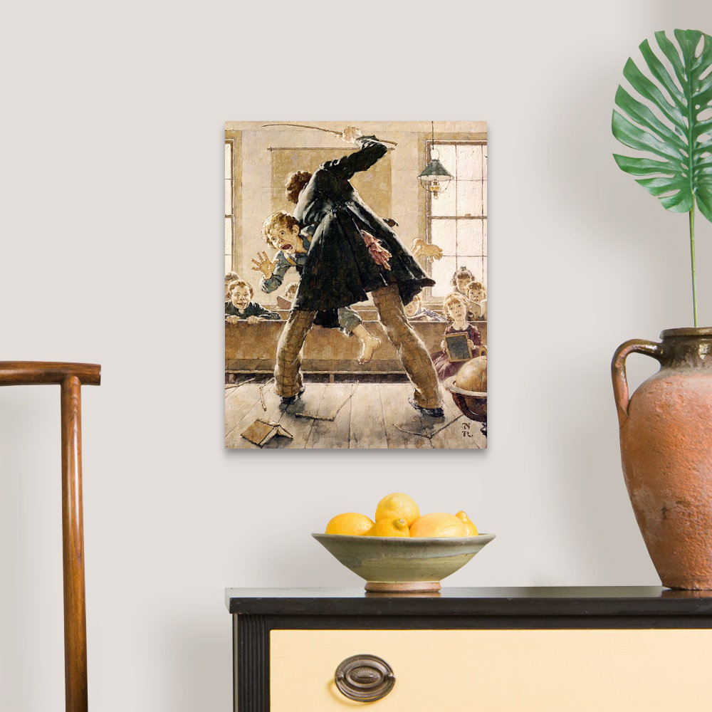 Red Barrel Studio® Norman Rockwell Schoolmaster Flogging Tom Sawyer ...