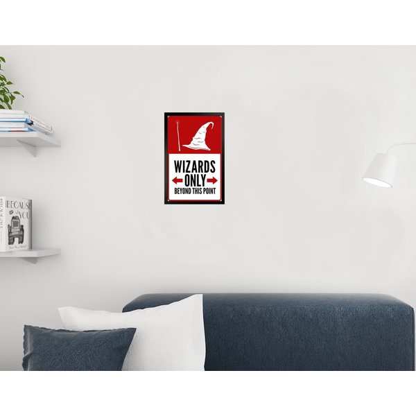 Trinx Warning Sign Warning Sign Wizards Only Beyond This Point Black ...