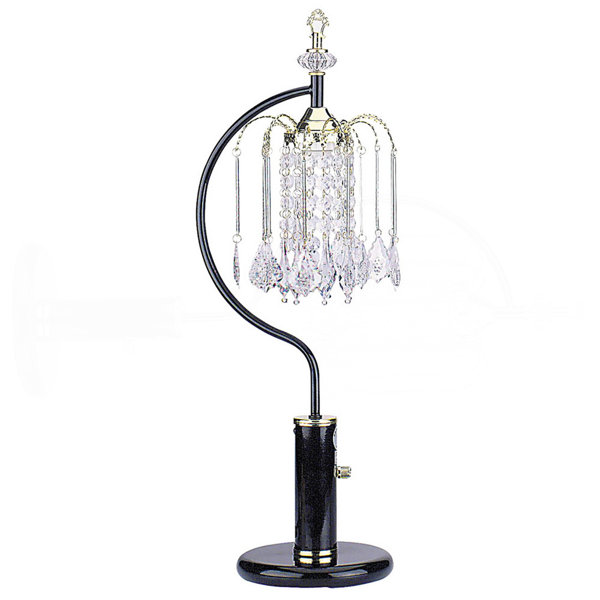 House of Hampton® 27" Tall Metal Table Lamp with finish, Crystal ...