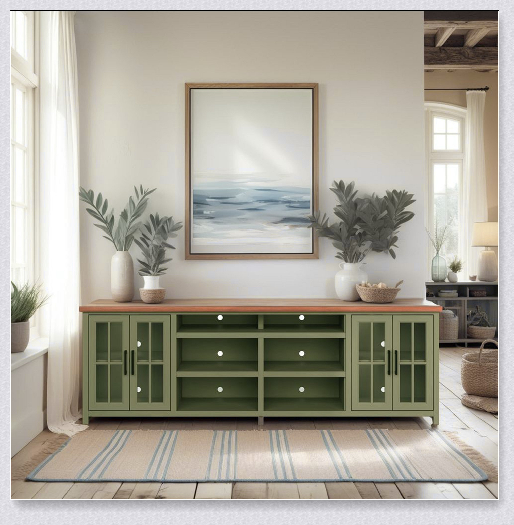 One Allium Way® 96 inch TV Stand Console for TVs up to 100 inches, No ...