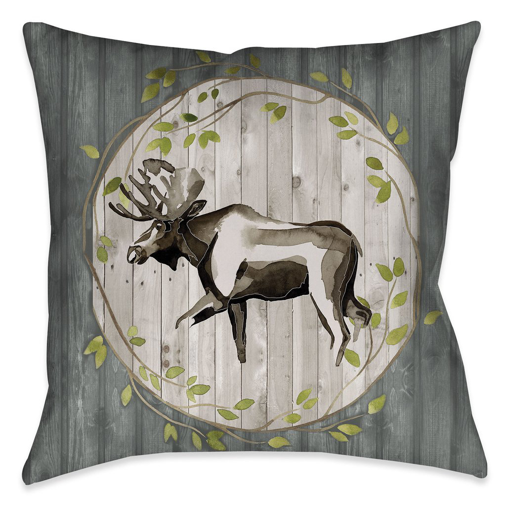 Laural Home Woodland Woodland Moose Throw Pillow - Wayfair Canada
