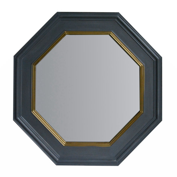 House of Hampton® Solid + Manufactured Wood Octagon Wall Mirror | Wayfair