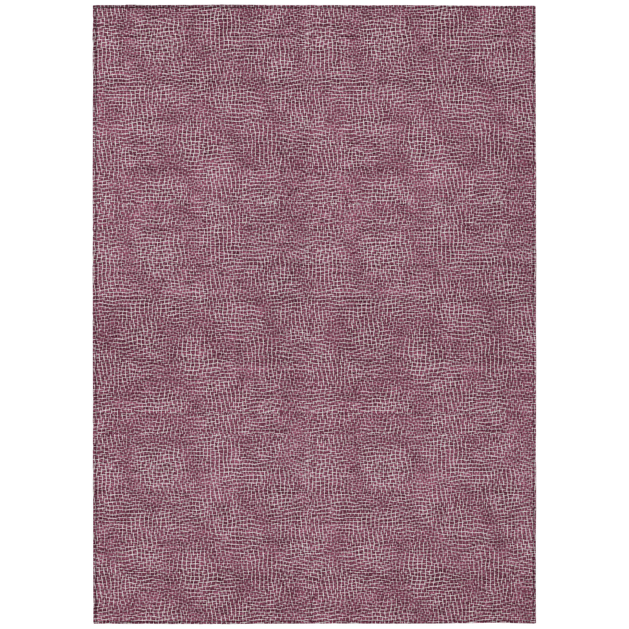 HomeRoots 8' X 10' Eggplant Geometric Washable Indoor Outdoor Area Rug ...
