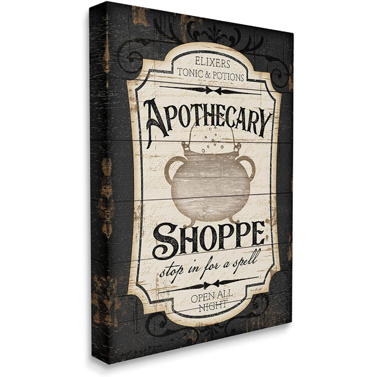 Trinx Apothecary Shoppe Spooky Halloween Sign Witch Poti Apothecary ...