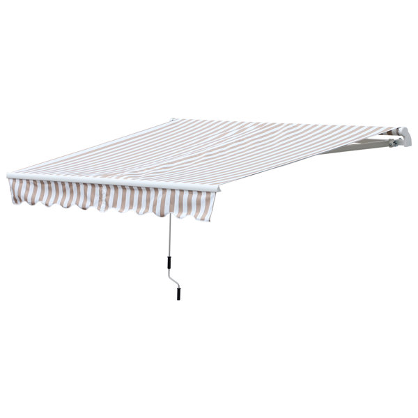 Outsunny 58.5'' Fabric Cover Retractable Window Awning & Reviews | Wayfair