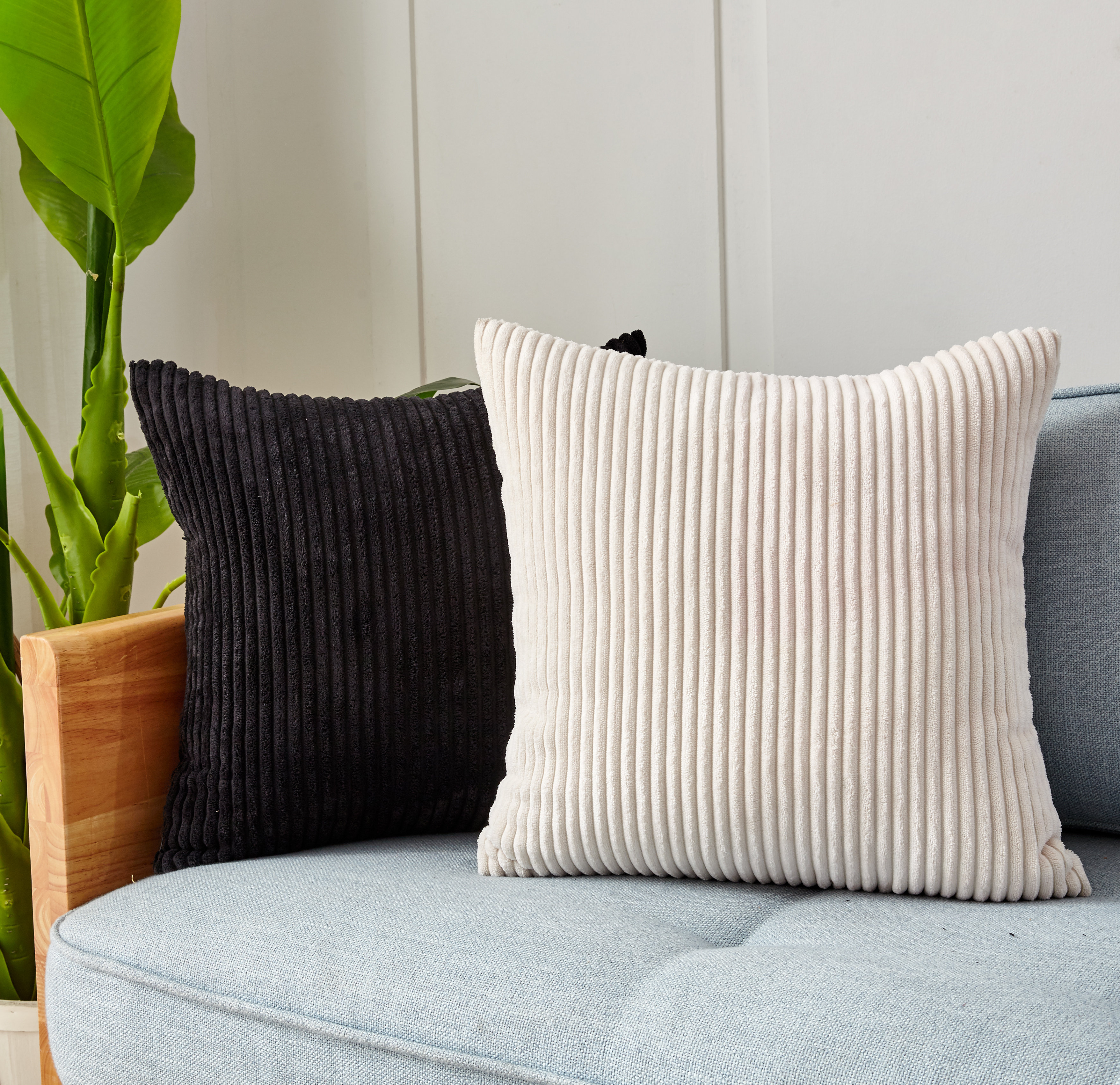 DJS Set Of 2 Square 18"x18" Mixed Colors Of Throw Pillow Covers | Wayfair