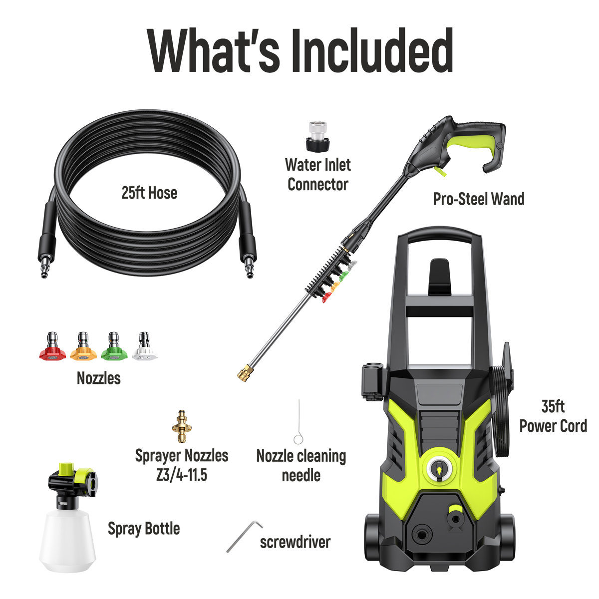 ANGGREK Plug-in Electric Pressure Washer, Maintenance Machine Power ...