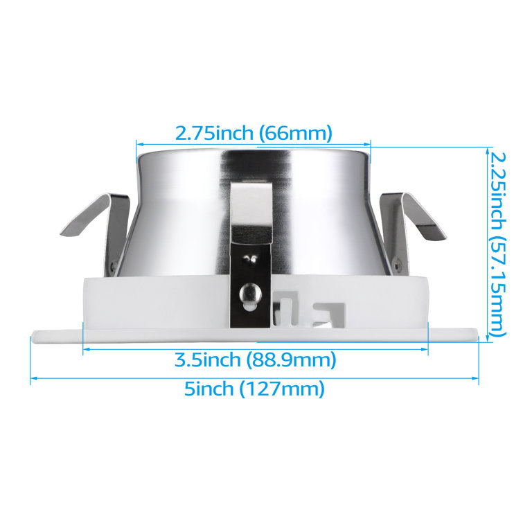 TORCHSTAR 4 Inch Recessed Can Light Trim, Aluminum Reflector Metal Step ...