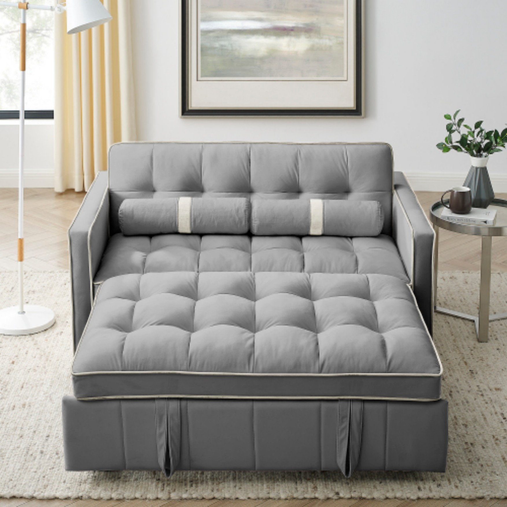 Latitude Run® Modern Pull-Out Sleeper Sofa with Convertible Sofa Bed ...