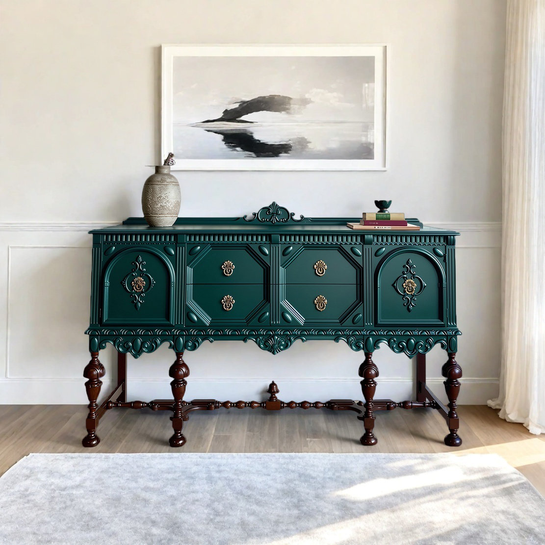 Canora Grey Retro Classical Multifunctional Console Table | Wayfair