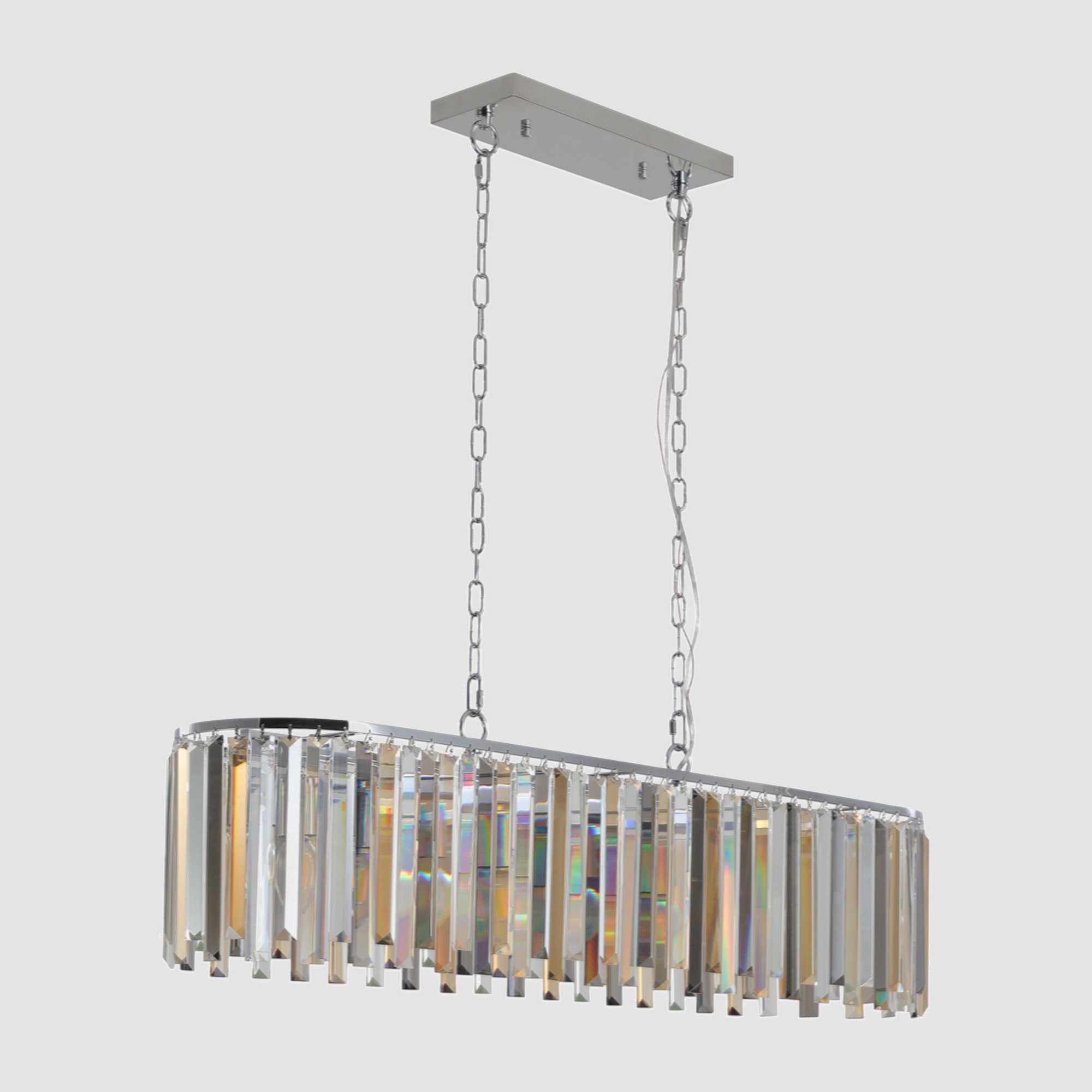 Go Peak Track Modern Oval Crystal Ceiling Chandelier Luxury Home Decor ...