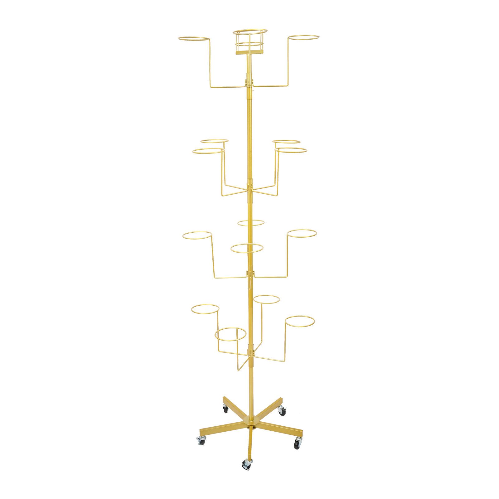 Rebrilliant Freestanding Hat Display Stand 16 Hat Positions With Wheels ...