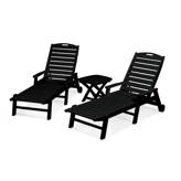 POLYWOOD® Nautical 3-Piece Chaise Set & Reviews | Wayfair