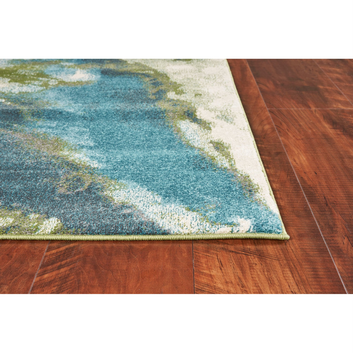 Wrought Studio™ Strouth Abstract Teal/Gray Area Rug & Reviews | Wayfair