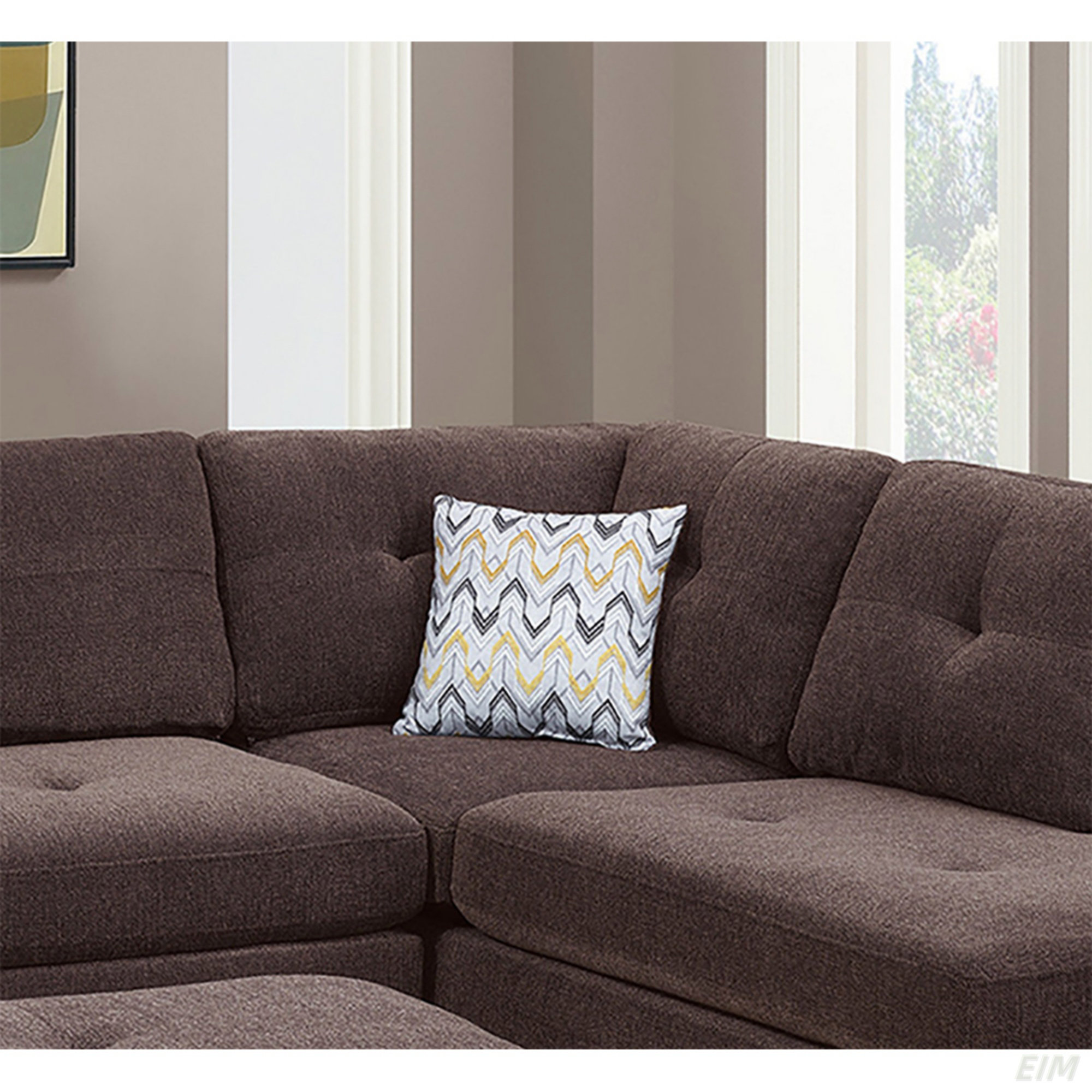 Latitude Run® Chenille Reversible Sectional Sofa With Ottoamn ...