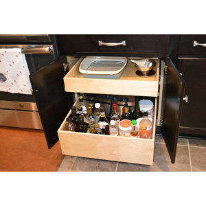 Interior Cabinet Solutions Pre-Assembled Dovetailed 4" Double Drawer ...