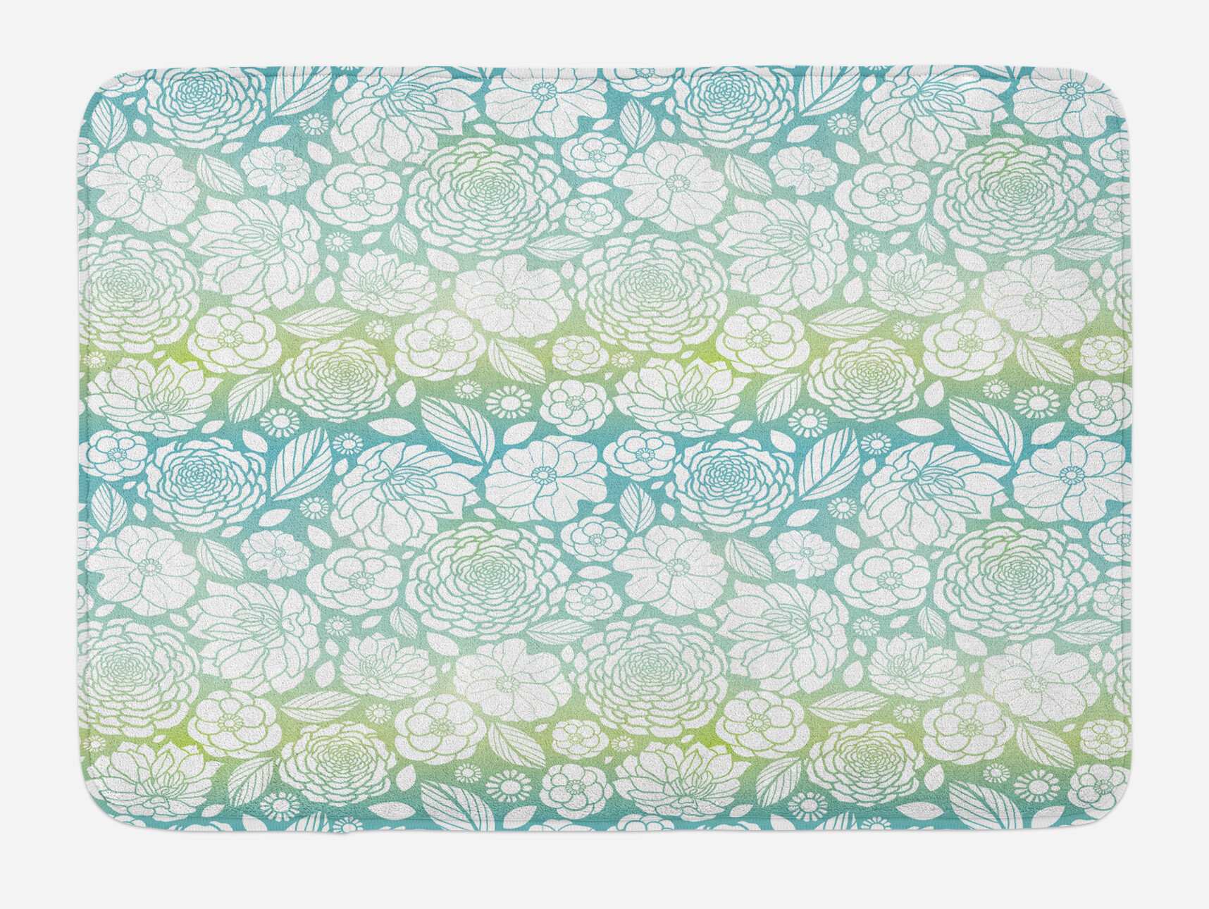 East Urban Home Flower Plush Bath Mat, Soft Toned Blossom Petals, 30.2 ...