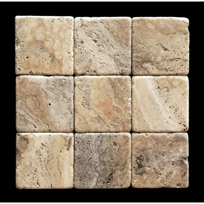 travertine stone tile backsplash