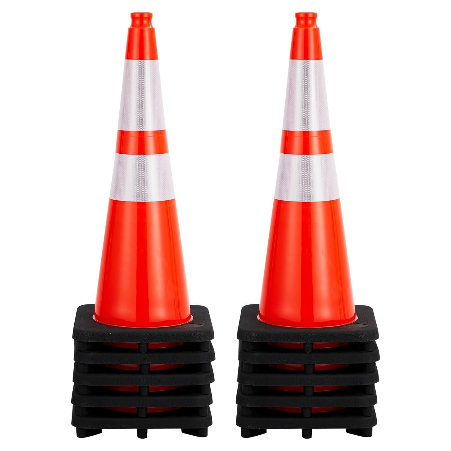 Symple Stuff Traffic Cones In Red 28'' Inch Collapsible Traffic Safety ...