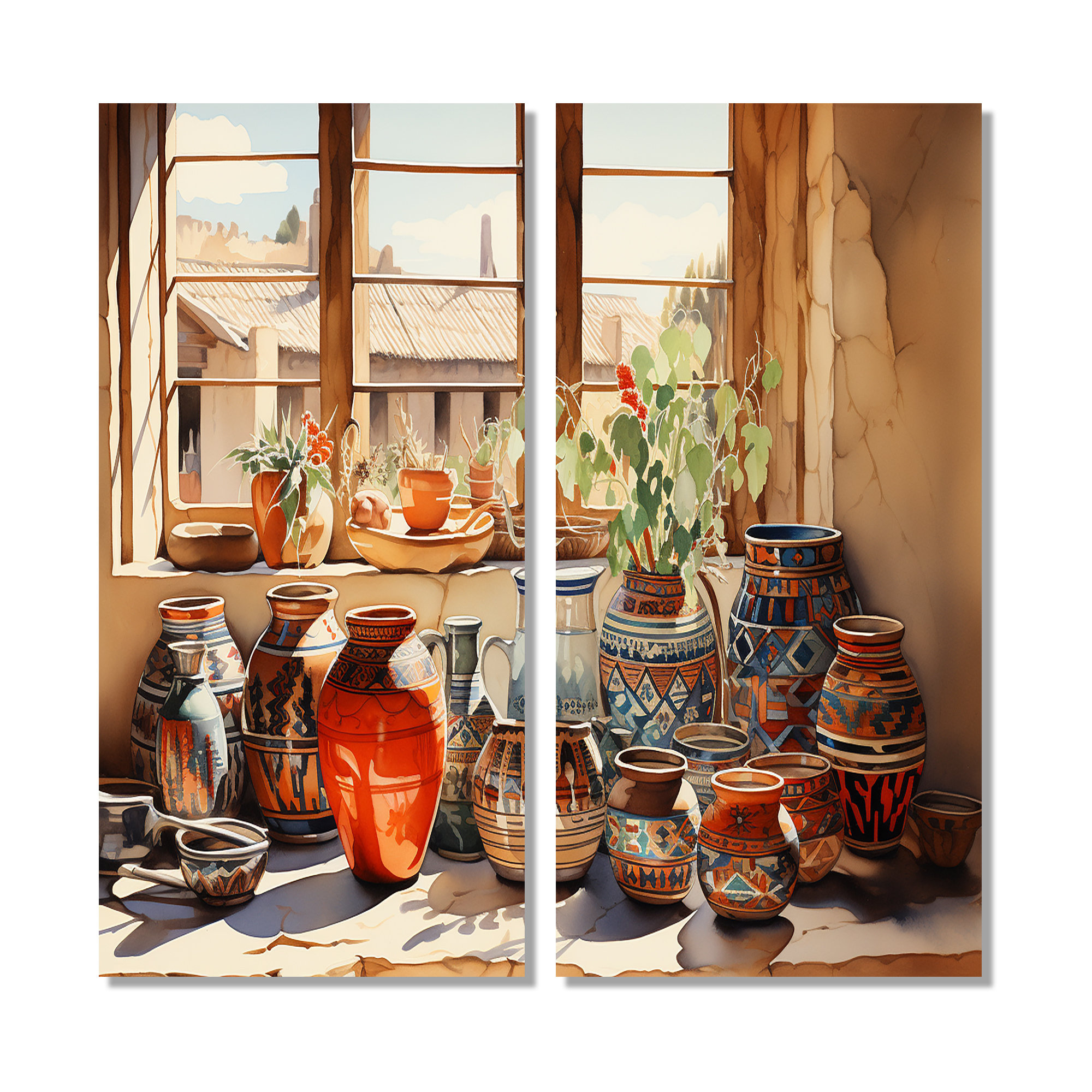 Lark Manor™ Native Art Pueblo Pottery I - Global Wall Art | Wayfair