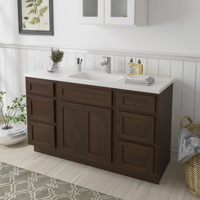 Home Beyond 54" Single Bathroom Vanity Base Cabinet & Reviews | Wayfair