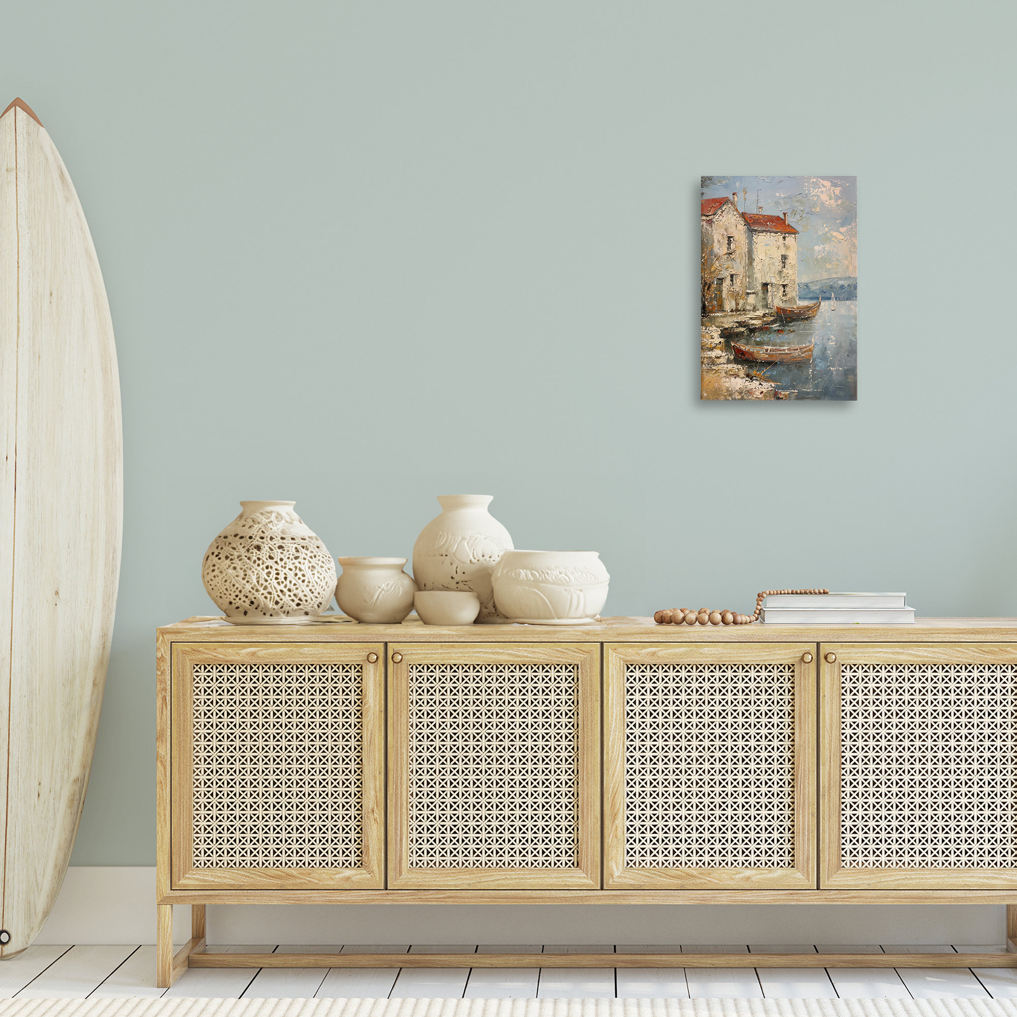 Breakwater Bay Townside Boats Canvas Wall Art by Petal Prints Design ...