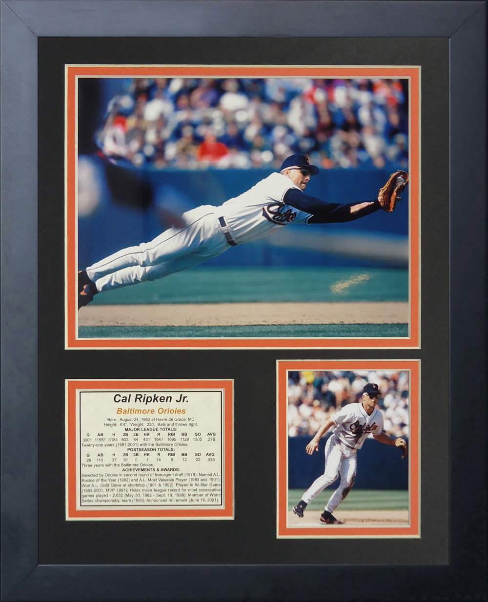 Legends Never Die Cal Ripken - Fielding Framed Memorabilia | Wayfair