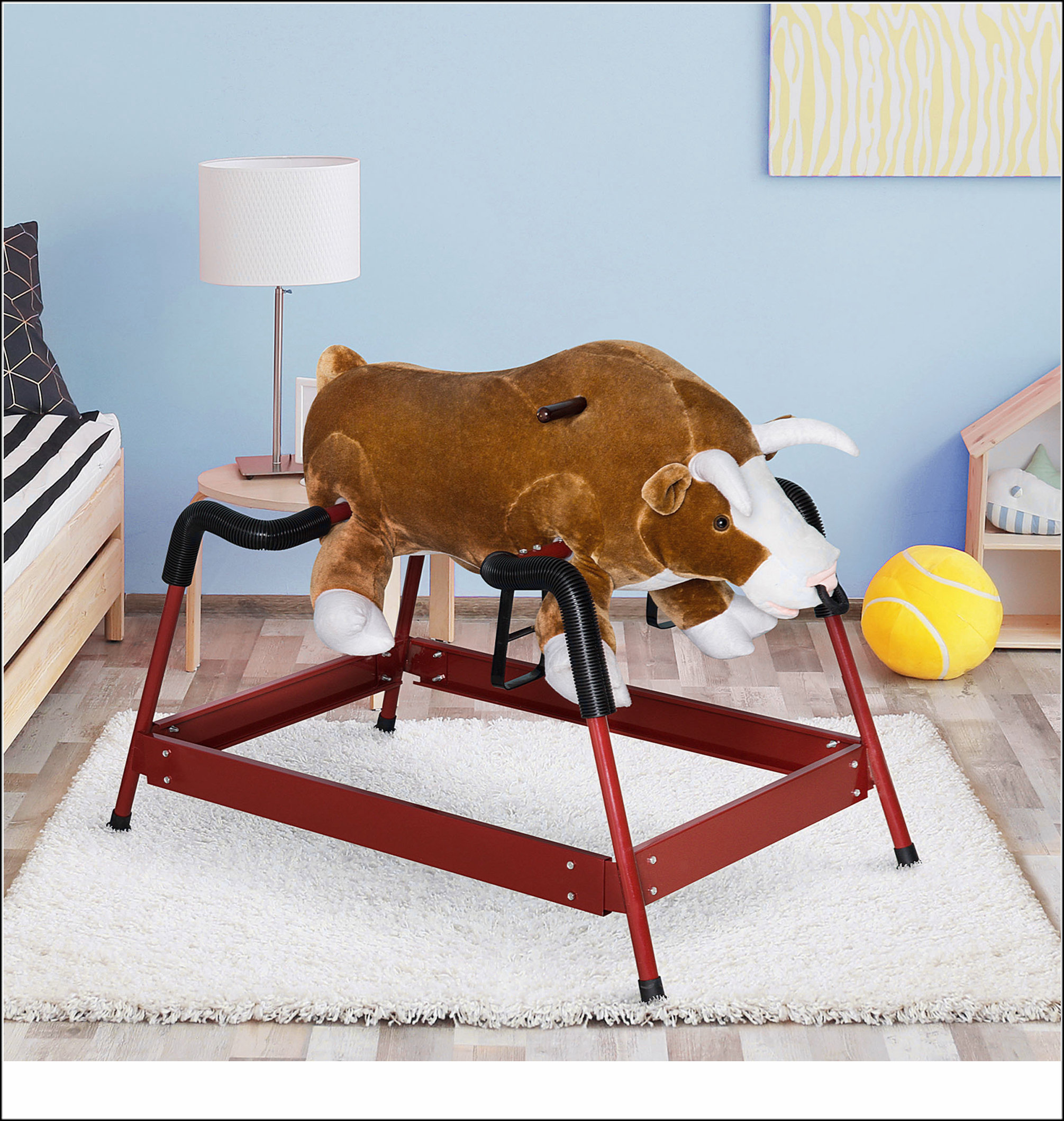Harper Orchard Qaba Kids Spring Rocking Horse Rodeo Bull Style with ...