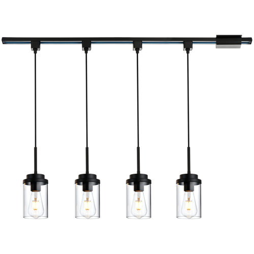 BONLICHT H-Type Track Pendant Lighting 4 Lights Track Ceiling Light ...