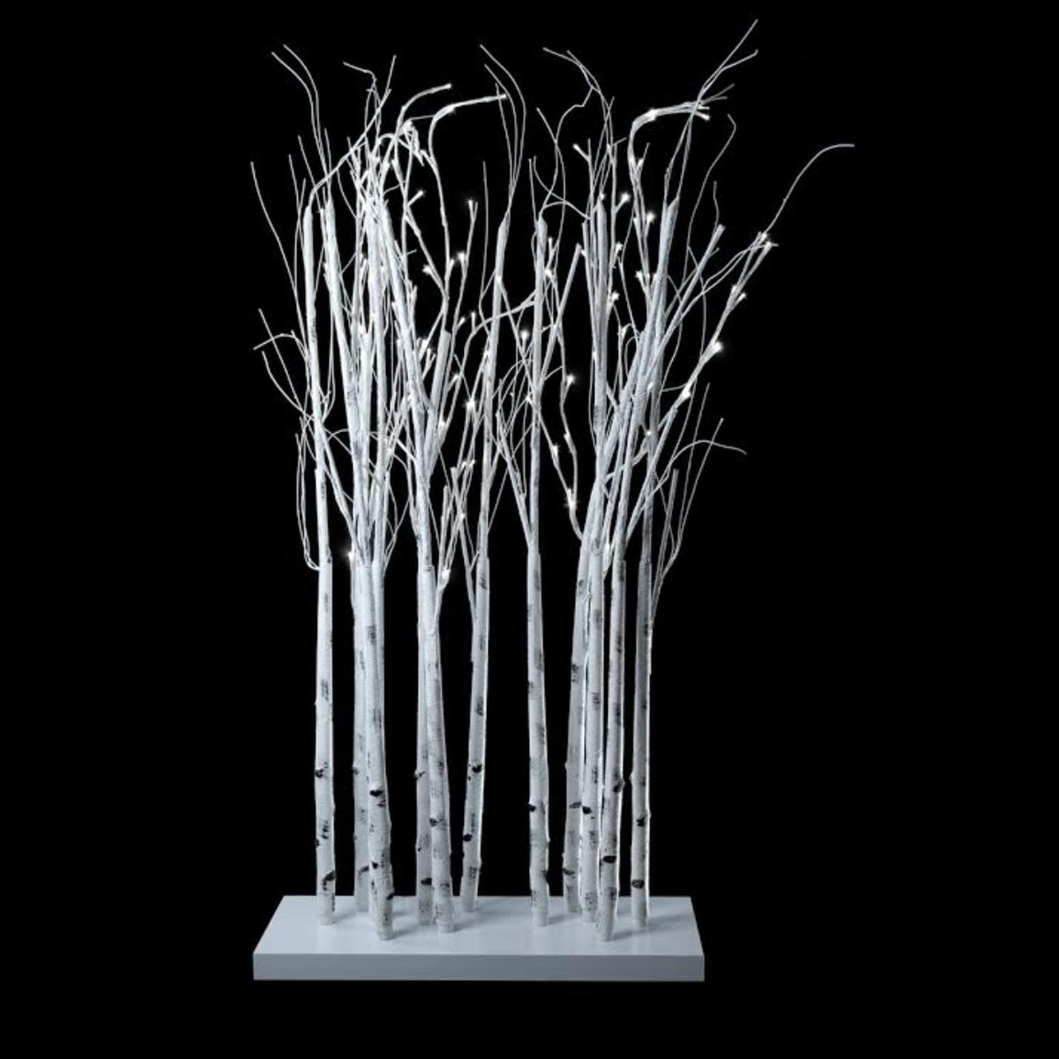 Northlight 4' LED Lighted White Twig Tree Cluster Outdoor Christmas ...