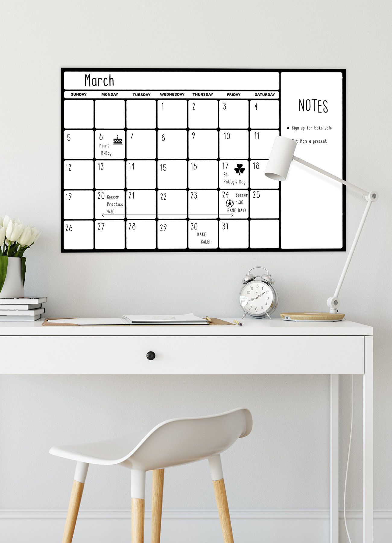 Trinx Kaitlyn Adhesive/Tape Dry Erase Board | Wayfair