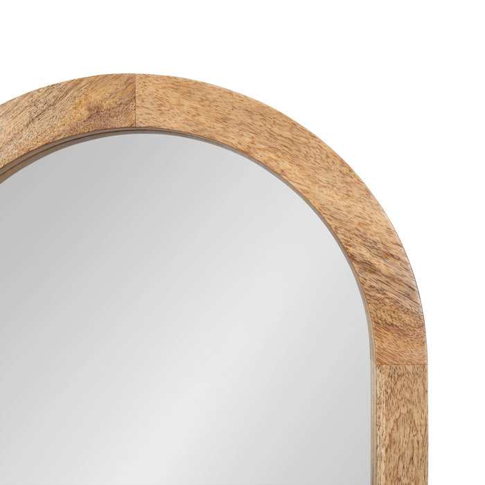 Birch Lane™ Meliora Wood Framed Capsule Mirror with Shelf & Reviews ...