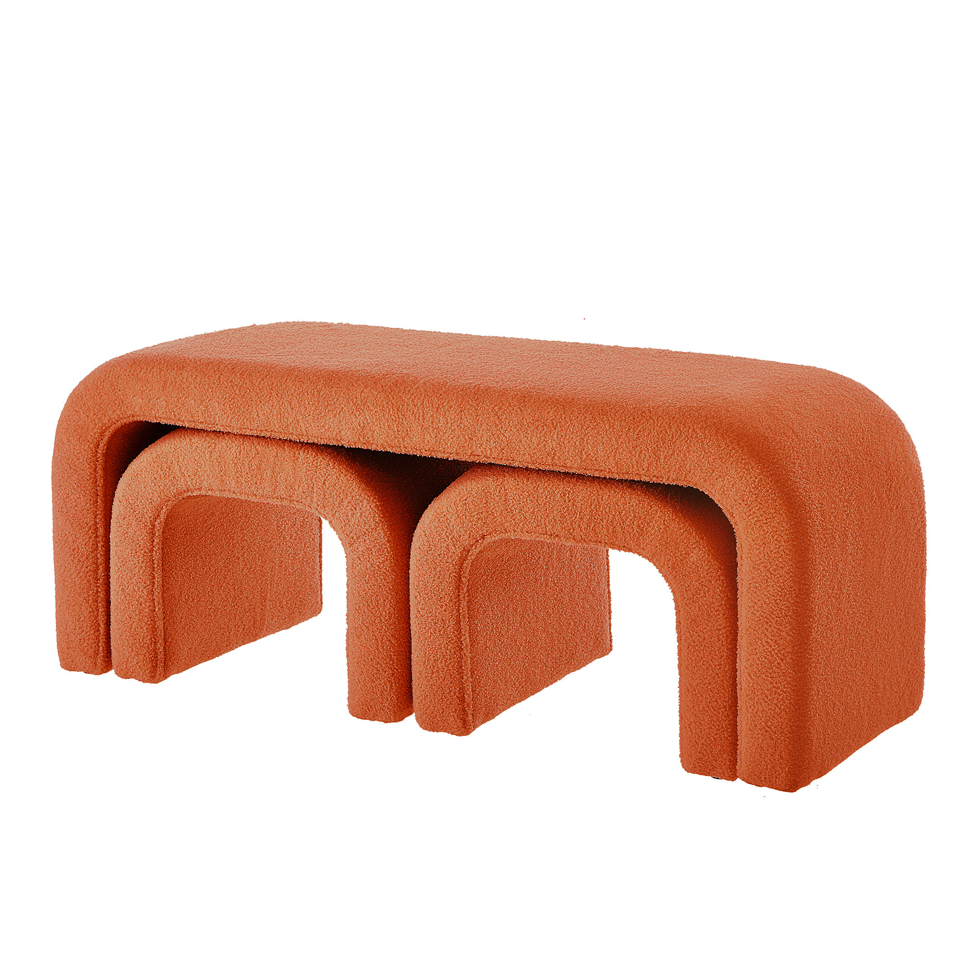 Corrigan Studio® Versatile Seating Orange Sherpa Modern Style For ...