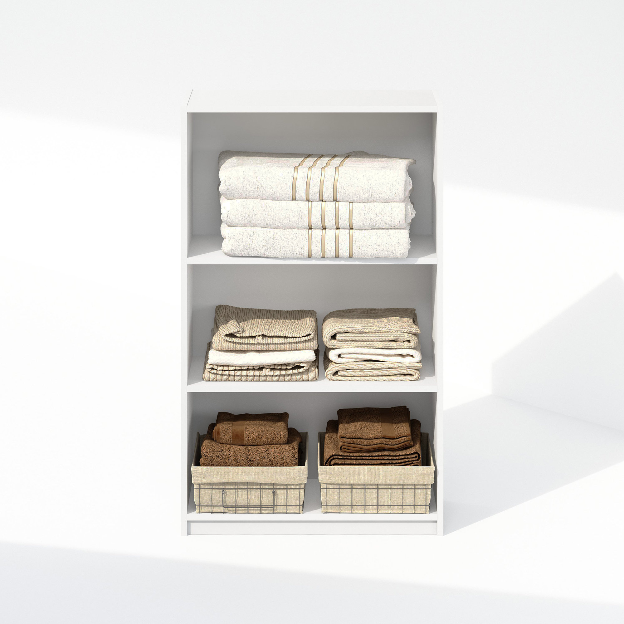 Ebern Designs Juel 3-Tier Multipurpose Adjustable Shelf Clothing ...